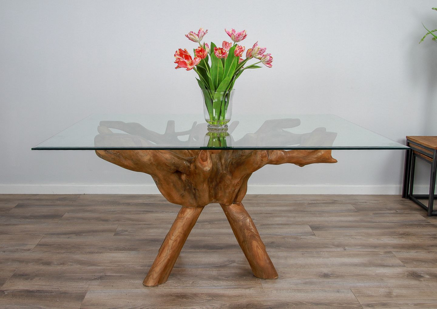 1.5m x 1.2m Reclaimed Teak Root Rectangular Dining Table - Sustainable ...