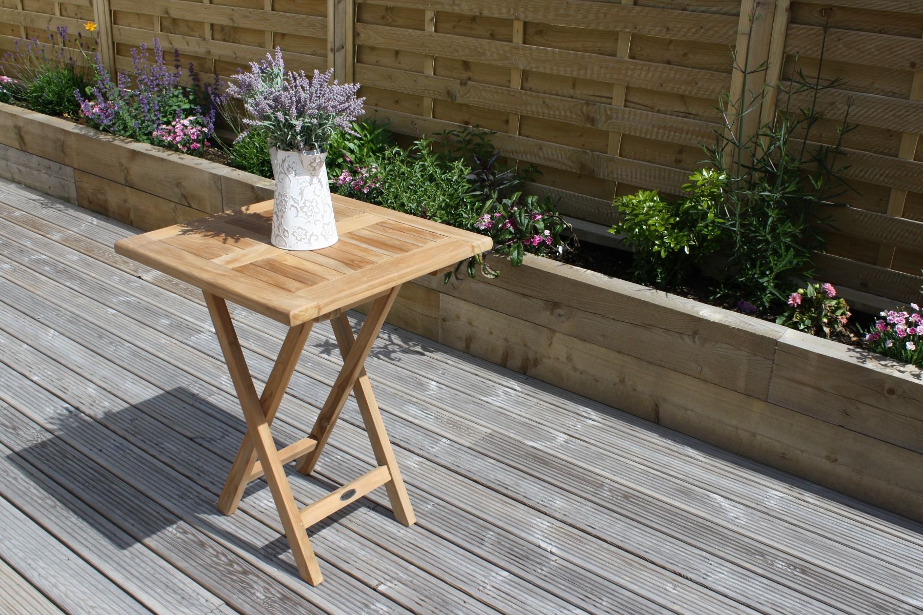 60cm Teak Square Folding Table - Sustainable Furniture
