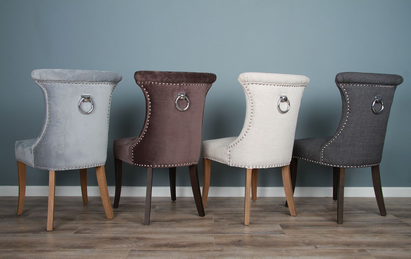 Velveteen Ring Back Dining Chair - Stone - Sustainable Furniture