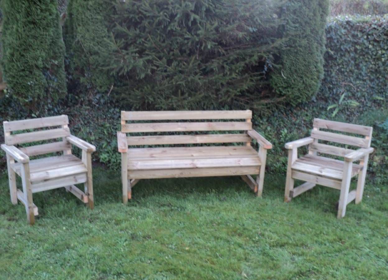 Swedish Redwood Rustic Armchair - Sustainable Furniture