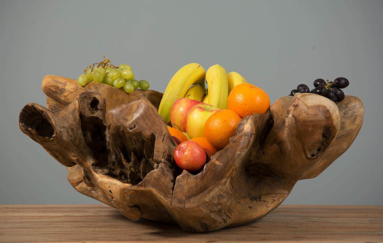 Reclaimed Teak Root Fruit Bowl - Sustainable Furniture