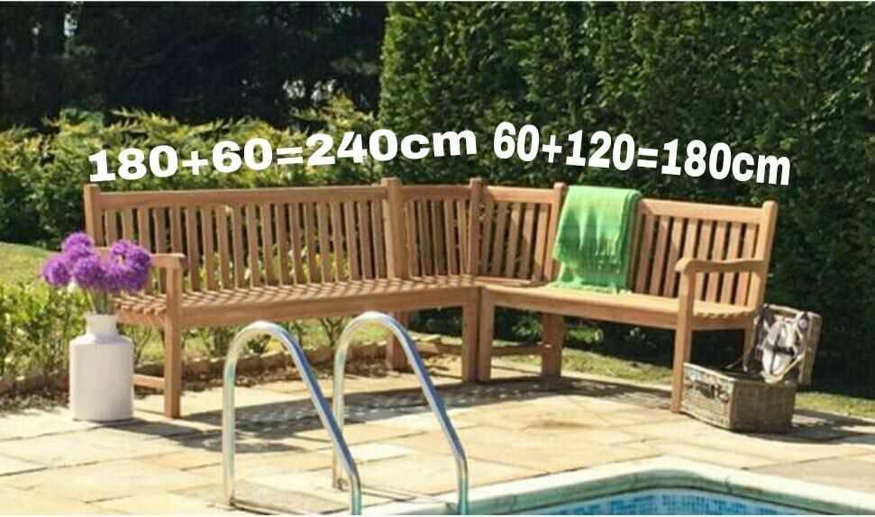 Classic Teak Corner Garden Bench - Sustainable Furniture
