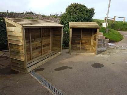 Swedish Redwood Log Store - 2 Sizes - Sustainable Furniture