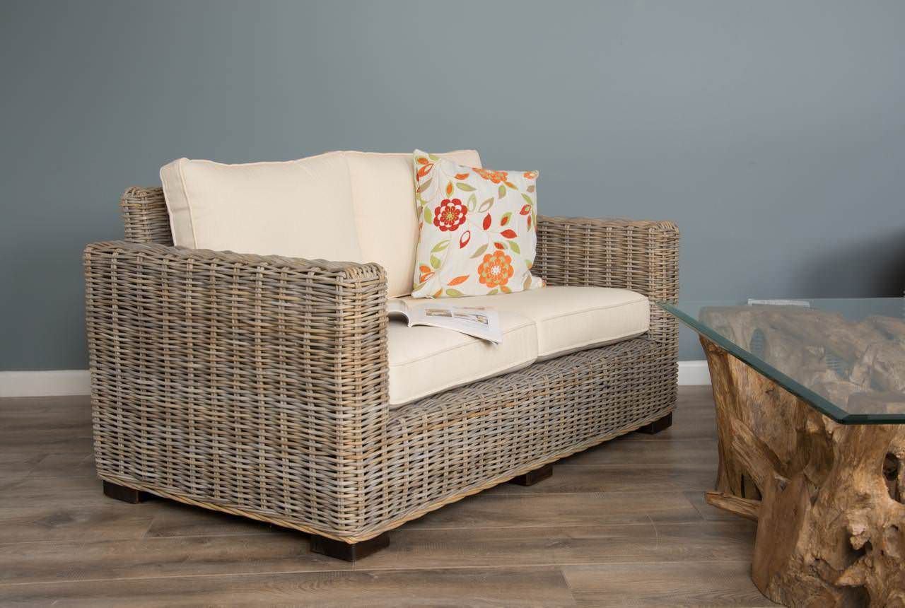Natural Wicker 2 or 3 Seater Java Sofa - Sustainable Furniture