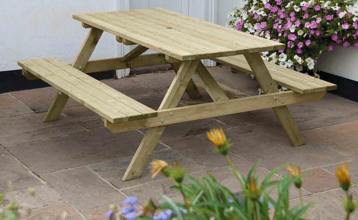 All Weather A Frame Picnic Table - Sustainable Furniture