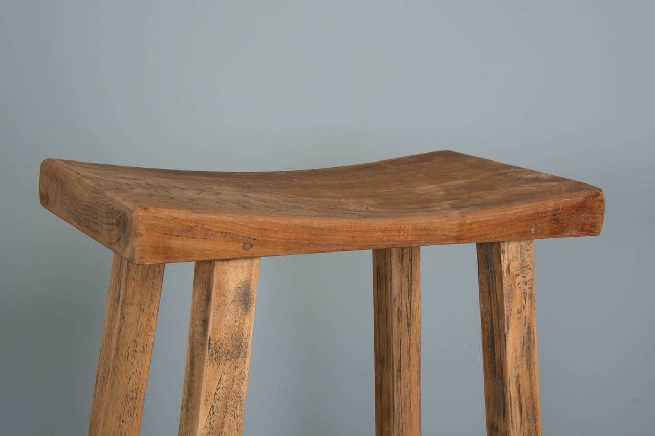 Reclaimed Teak Bar Stool - Sustainable Furniture