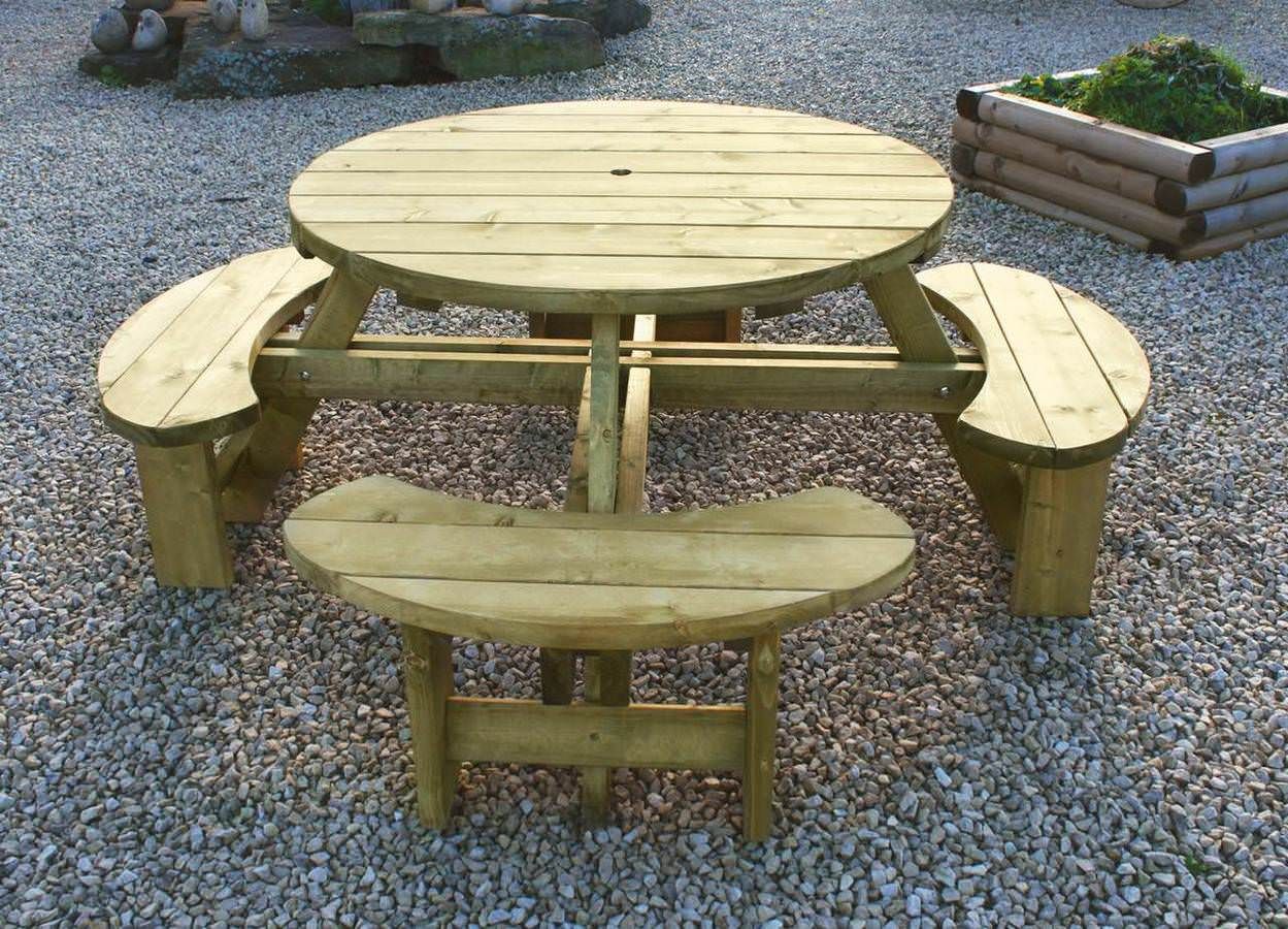 Tanalised Round Picnic Table - Sustainable Furniture