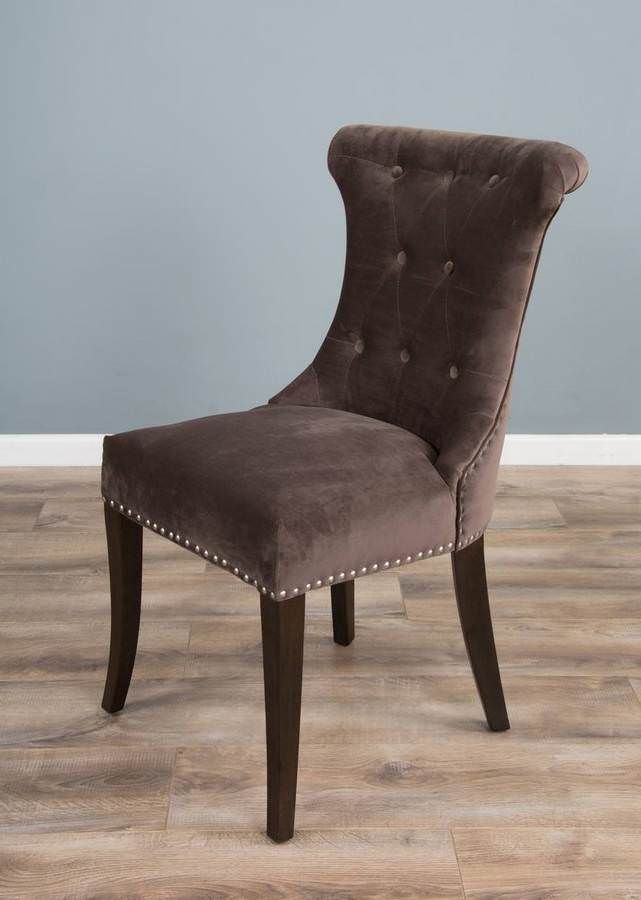 Velveteen Ring Back Dining Chair - Stone - Sustainable Furniture