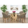 1.2m Java Root Circular Dining Table with 4 or 6 Scandi Armchairs ...