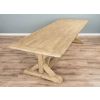 3m Reclaimed Pine Cross Table with Two Dining Benches - Sustainable ...