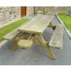 8' Whole Tree Picnic Bench - Sustainable Furniture