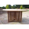 1.5m Teak Circular Radar Table with 6 Marley Armchairs - Sustainable ...