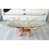 1.2m Reclaimed Teak Root Oval Coffee Table - Sustainable Furniture