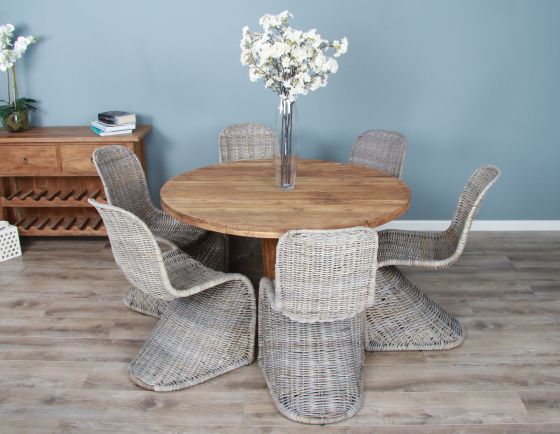 Large Teak, Pine and Elm Dining Sets - Sustainable Furniture