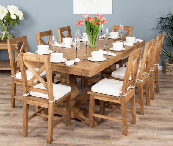 Luxury Large Elm Dining Tables and Chairs - Sustainable Furniture