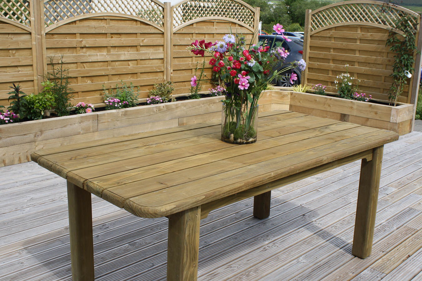 Douglas Fir Woodland Rectangular Garden Table - Sustainable Furniture