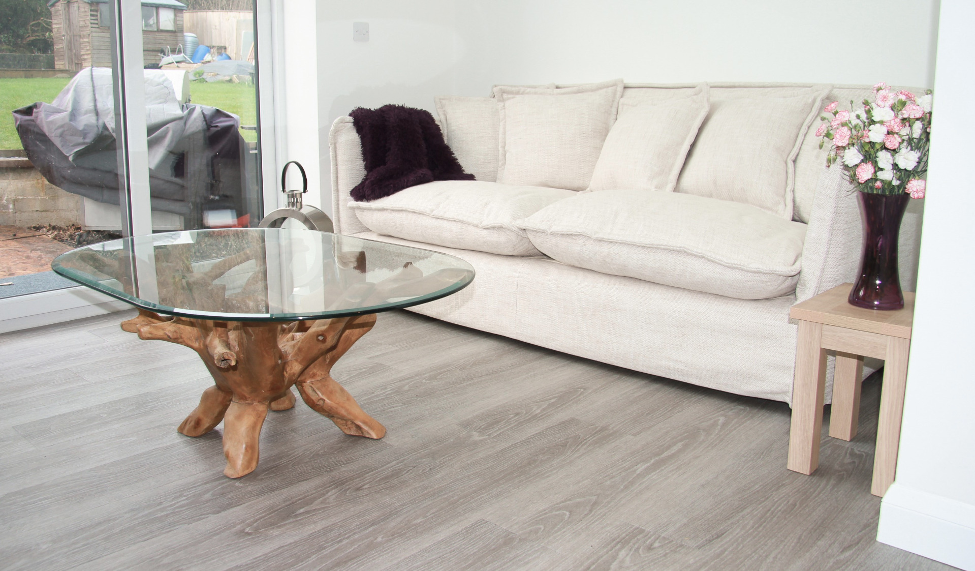 1.2m Reclaimed Teak Root Oval Coffee Table - Sustainable Furniture