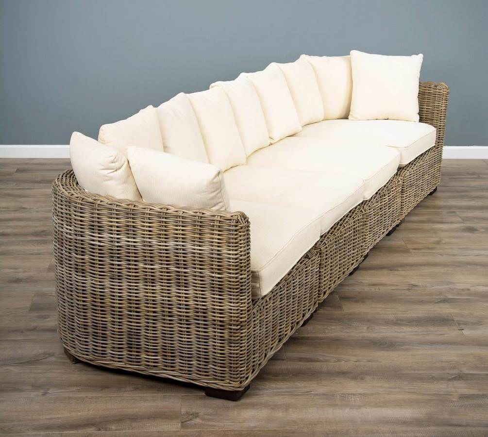 Natural Wicker 4 Sectional Puri Sofa - Sustainable Furniture