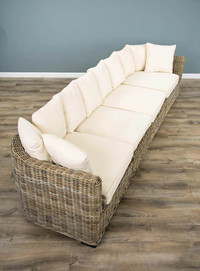 Natural Wicker 4 Sectional Puri Sofa - Sustainable Furniture