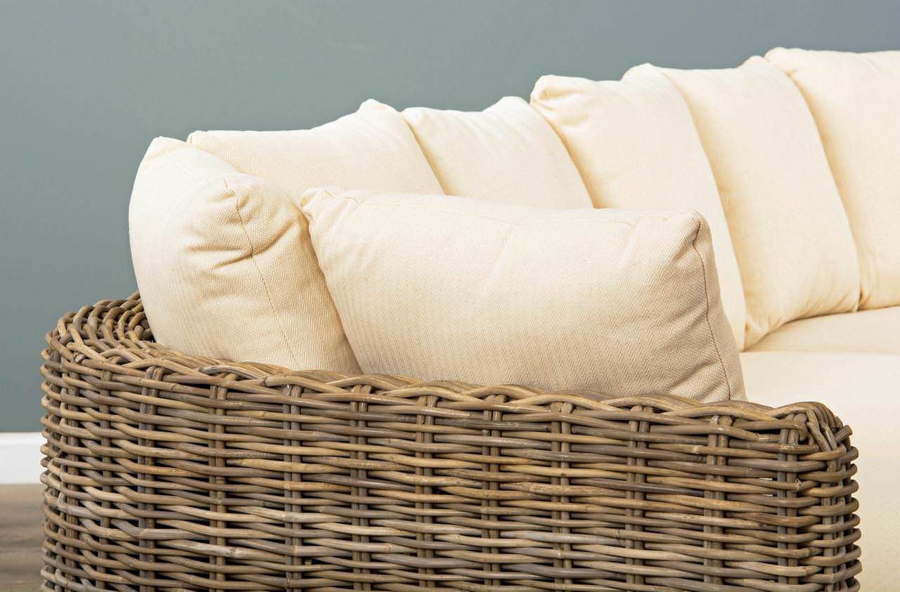 Natural Wicker 4 Sectional Puri Sofa - Sustainable Furniture