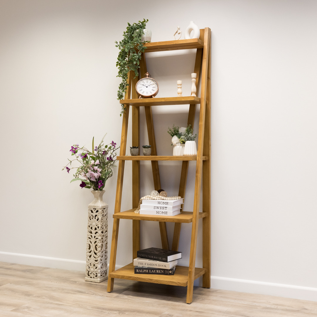 Reclaimed Teak Ladder Shelves - 2 Sizes - Sustainable Furniture