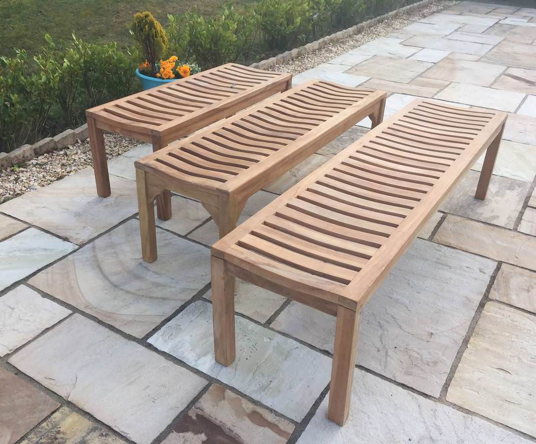 Teak Garden Bench - Backless - Sustainable Furniture