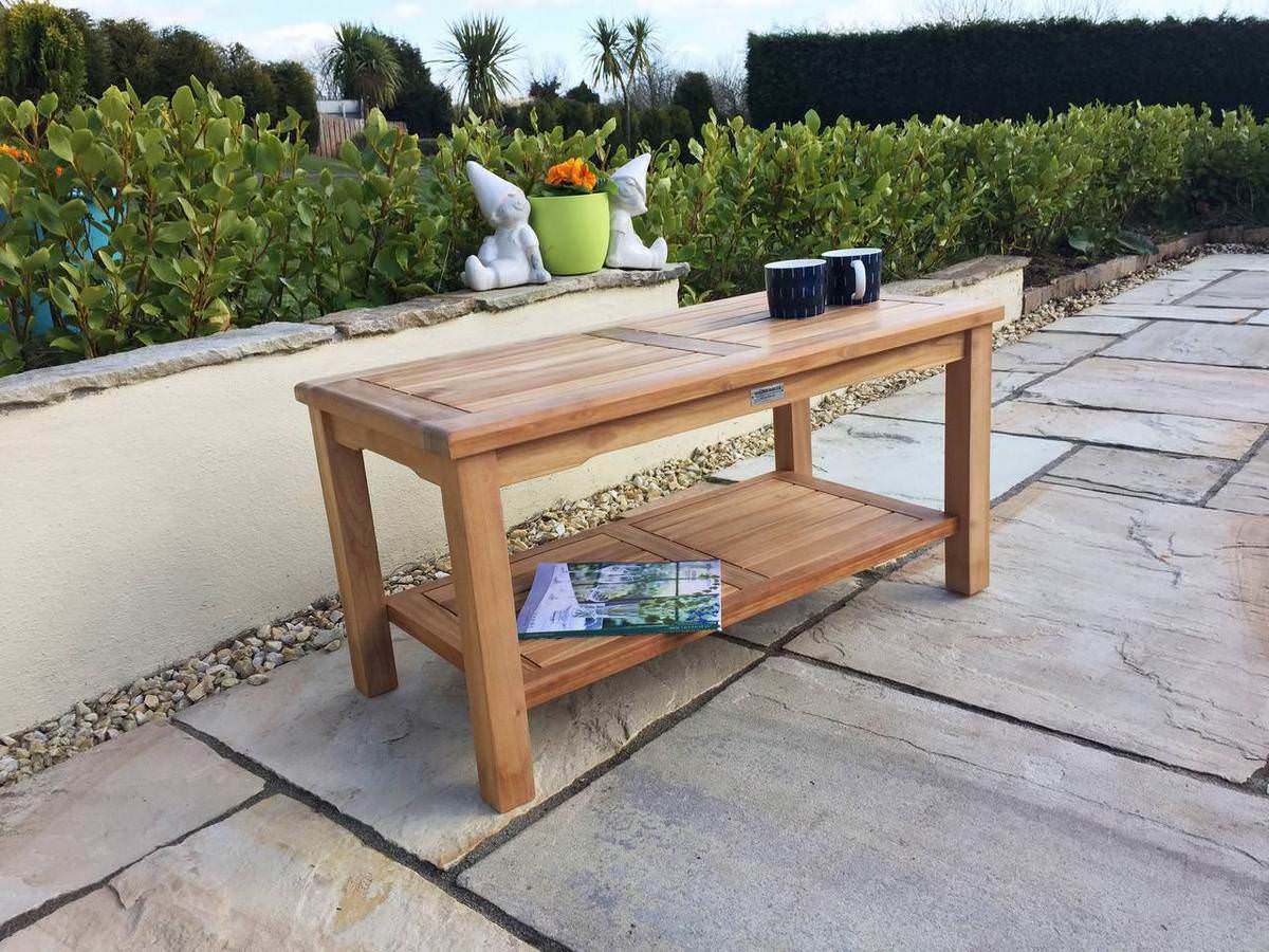Teak Coffee Table Rectangular with shelf - Sustainable Furniture