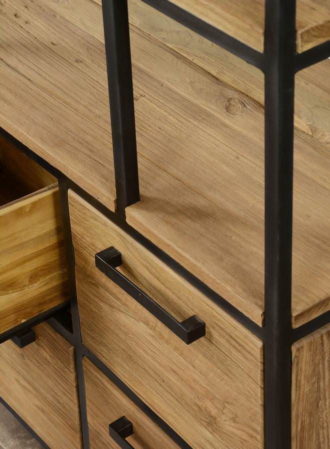 Urban Fusion Display Unit with Four Drawers - Sustainable Furniture