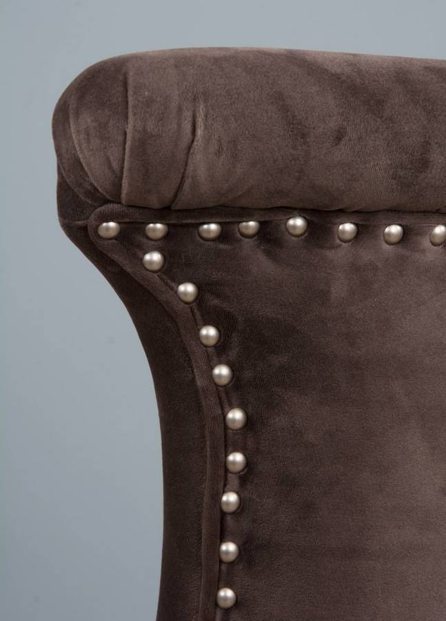 Velveteen Ring Back Dining Chair - Stone - Sustainable Furniture