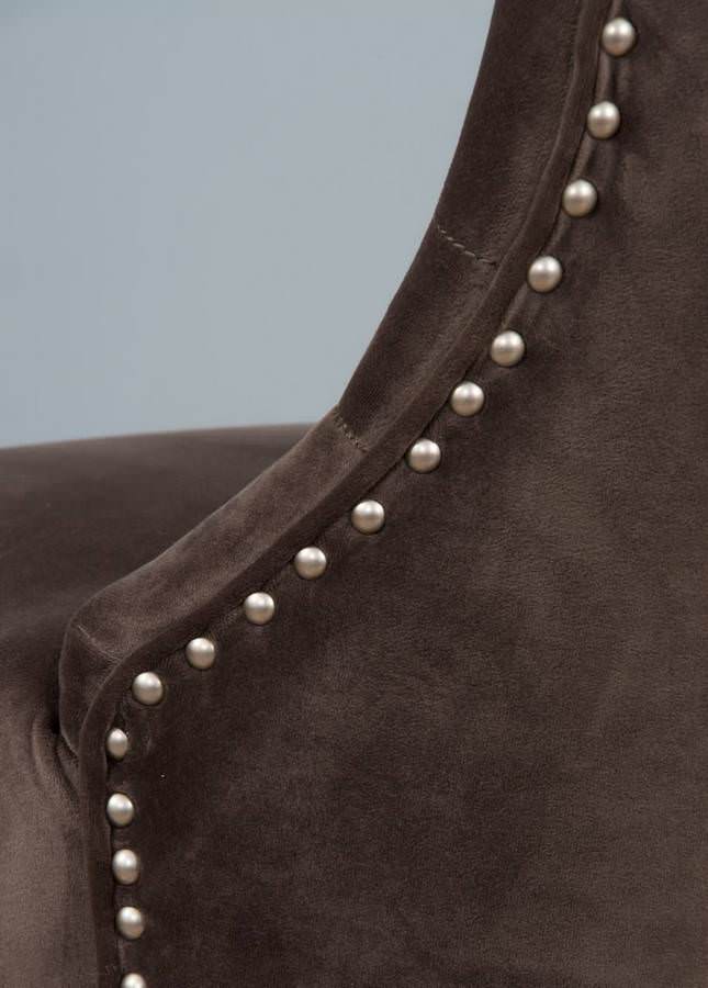 Velveteen Ring Back Dining Chair - Stone - Sustainable Furniture